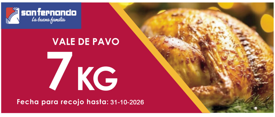 Vale de Pavo SAN FERNANDO 7 Kg (SIN STOCK) – Renos de Santa